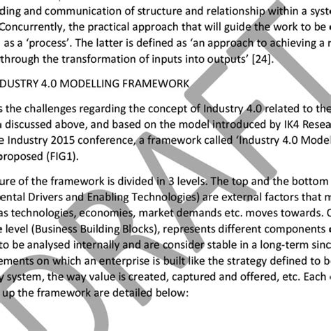 Industry 40 Modelling Framework Download Scientific Diagram