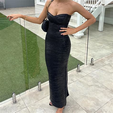 Stunning Herve Leger Gown Very Flattering Got The Depop