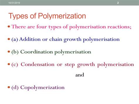 Types Of Polymerization Pptx