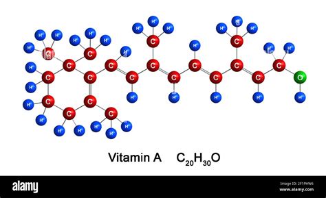 Vitamin A 3d Structure Chemical Formula Structural Formula And 3d