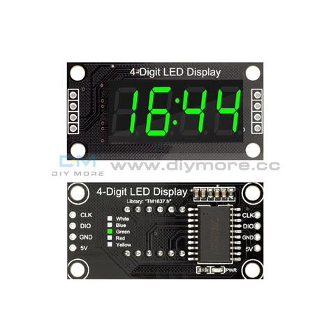 Tm1637 036 Inch 7 Segment 4 Digit Clock Module Digital Tube Diymore