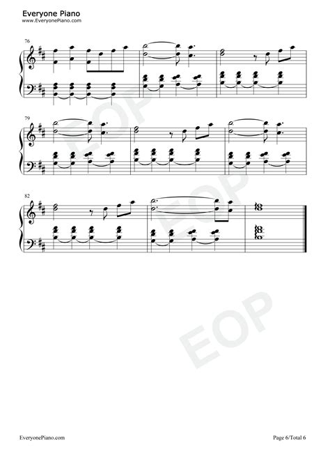 病名为爱 镜音双子五线谱预览6 钢琴谱文件（五线谱、双手简谱、数字谱、midi、pdf）免费下载