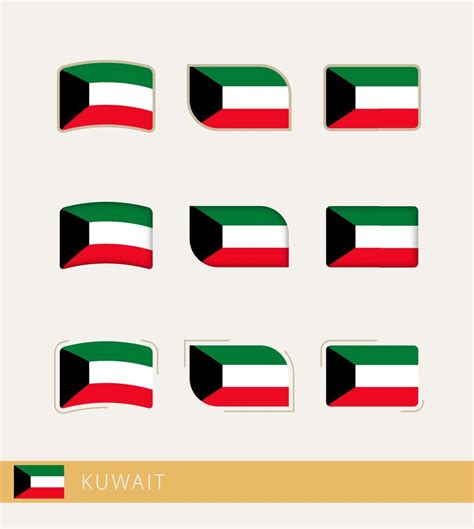 Vector Flags Of Kuwait Collection Of Kuwait Flags 11691712 Vector Art