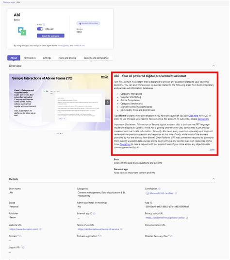 long description in teams app manifest json with markdown links causes