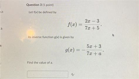 Solved Let F X Be Defined By F X X X Its Inverse Chegg