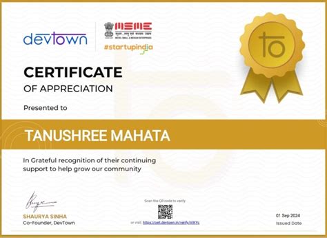 Tanushree Mahata On Linkedin Appreciation Gratitude Continuousimprovement Devtown