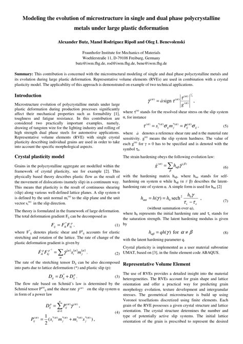 Pdf Modeling The Evolution Of Microstructure In Single And Dual Phase