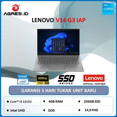 Jual Lenovo V14 G3 Iap I3 1215 4gb 256gb 140 Fhd Iron Grey Non