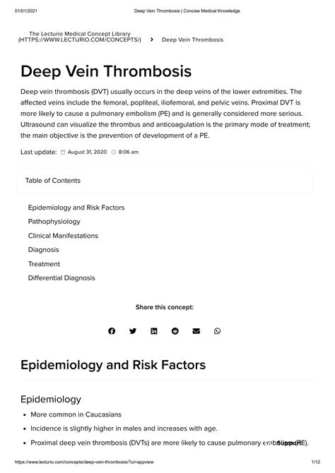 Solution 2 Deep Vein Thrombosis Concise Medical Knowledge Studypool
