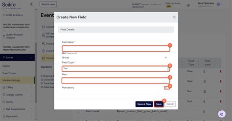 Creating A Text Custom Field Scilife