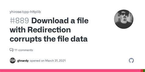 download a file with redirection corrupts the file data · issue 889 · yhirose cpp lib · github