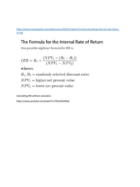 Irr Interpolation Method Pdf