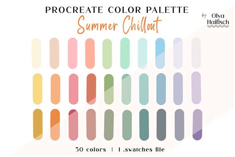 Cute Light Procreate Color Palette Graphic By Olya Haifisch · Creative