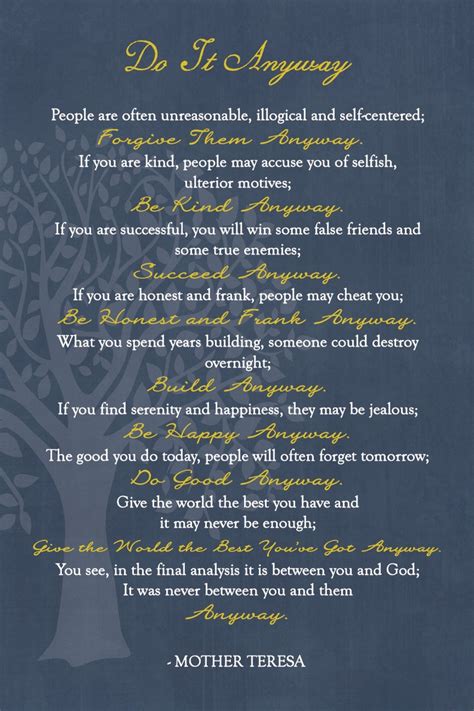 Mother Teresa Do It Anyway Printable Free Printable Templates