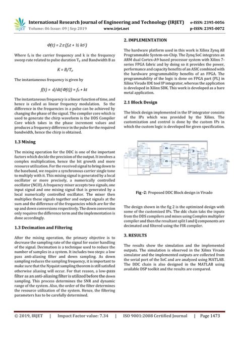 Irjet A Digital Down Converter On Zynq Soc Pdf