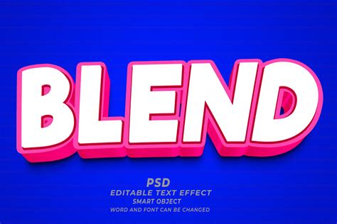 Blend Psd 3d Editable Text Effect Graphic By Truevector · Creative Fabrica
