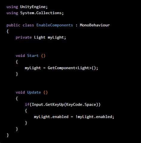 C 유니티 함수를 활용한 오브젝트컴포넌트 비활성화 방법enabling Disabling Activating Components
