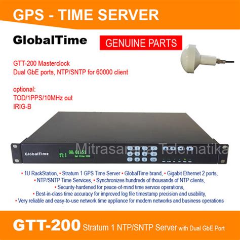 Jual Ntp Time Server Gps Masterclock Gtt 200 Jakarta Selatan Mitrasarana Telematika