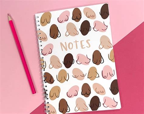 Boob A5 Notebook Notepad Breasts Tits Female Empowerment