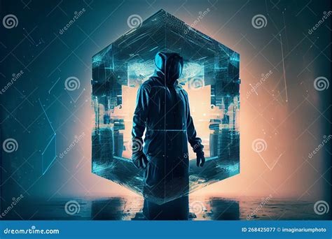 Cybersecurity Concept Hacker Hacking Artificial Neural Network Stock Image Image Of Fraud