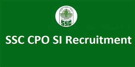 Ssc Cpo 2023 Application Form Exam Date Eligibility Pattern