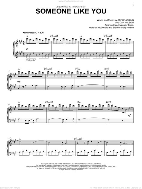 Someone Like You Sheet Music For Piano Solo Pdf Interactive