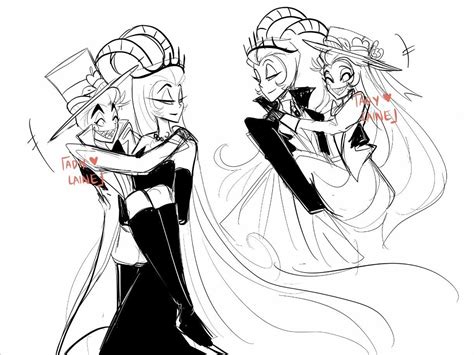 Fem Lucifer X Male Lilith Genderbender Monster Hotel Hotel Art