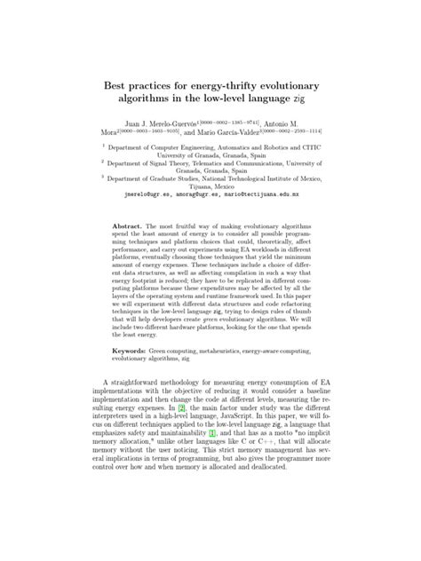 Best Practices For Energy Thrifty Evolutionary Algorithms In The Low