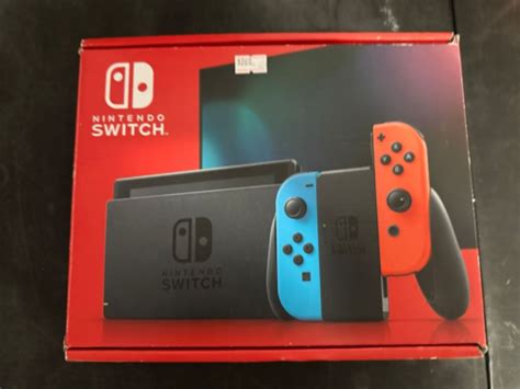 Nintendo Switch Console With Neon Blue And Neon Red Joy Cons 32gb V2 Ebay