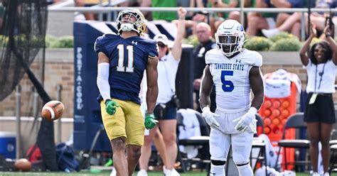 Notre Dame Vs Tennessee State Overreactions One Foot Down