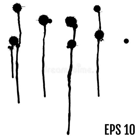 Ink Blobs Isolated Vector Illustration For Your Design Stock Vector