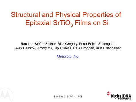 Pdf Structural And Physical Properties Of Epitaxial Srtio3 Films On Si