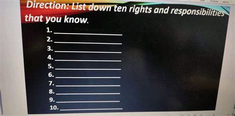 Direction Tist Down Ten Rights And StudyX
