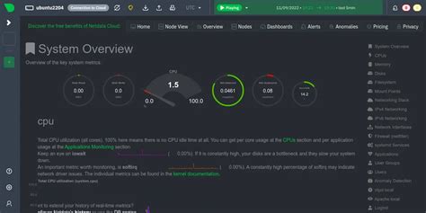how to install netdata monitoring tool on ubuntu 22 04