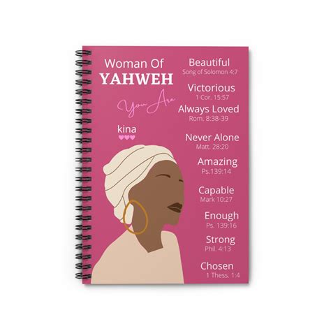 Woman Of Yahweh Custom Notebook Woman Of Yahweh Woman Of God