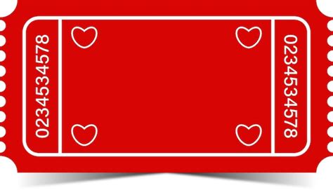 Premium Vector Redticketvalentine