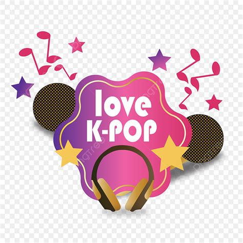 K Pop Clipart Png Images I Love K Pop With Gradient 3d Hearts Korea