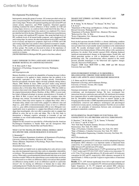 Developmental Trajectories Of Functional Eeg Developmental