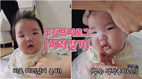 주간브이로그 잠잠 집들이 머리밀기 Youtube