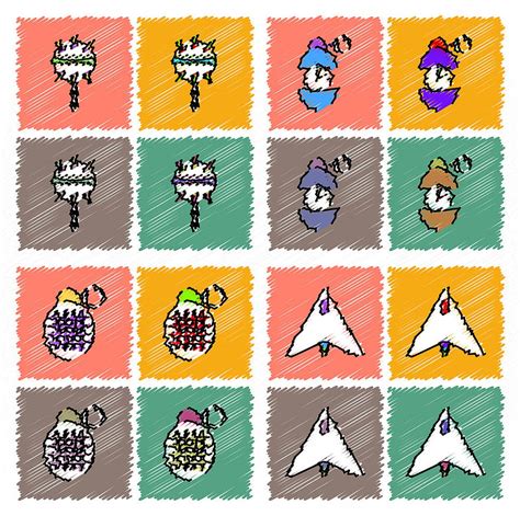 플랫 음영 스타일 아이콘 컬렉션 전쟁 가젯 벡터 Ai Eps Uidownload