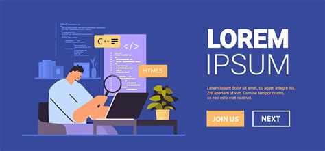 소프트웨어 및 프로그래밍 개념의 랩톱 화면 개발에 프로그램 코드를 만드는 웹 개발자 Html에 대한 스톡 벡터 아트 및 기타 이미지 Html 가공의 인물 개발