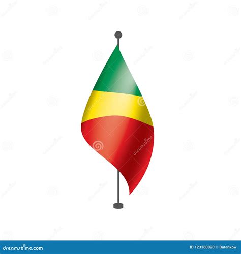 Congo Flag Vector Illustration On A White Background Stock Vector