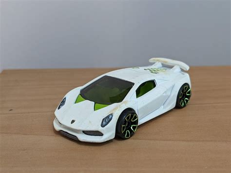 Hot Wheels Lamborghini Sesto Elemento Hotwheels White Matte Hobbies