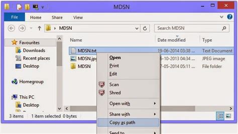How To Copy A File Path To The Clipboard Using Context Menu MOHAMED USHMAN MDSN INDIA