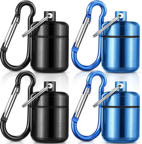 Hicarer 4 Pack Ear Plug Carrying Case Waterproof Metal Ear