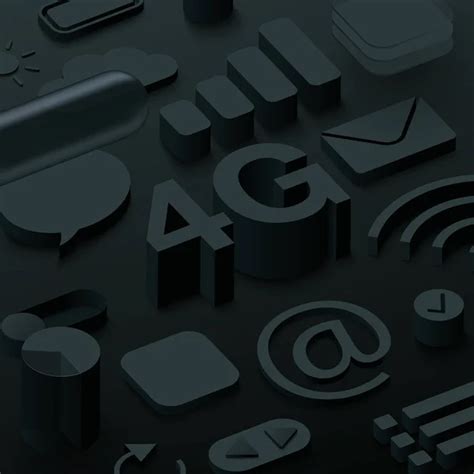 Black 3d App Background With Web Symbols Stock Vector By ©svetlaboro