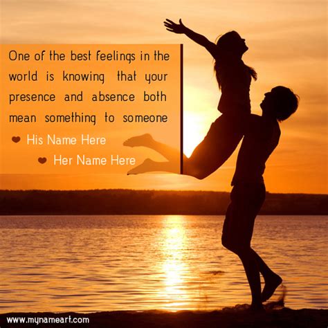 Writing Name On Best Love Couple Quotes Card With Name Wishes Greeting Card