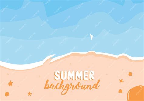 Premium Vector Sea Landscape Wave Background Template