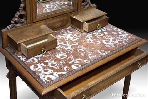 Tocador En Madera De Nogal Francia Siglo Xix Comprar Antigüedades