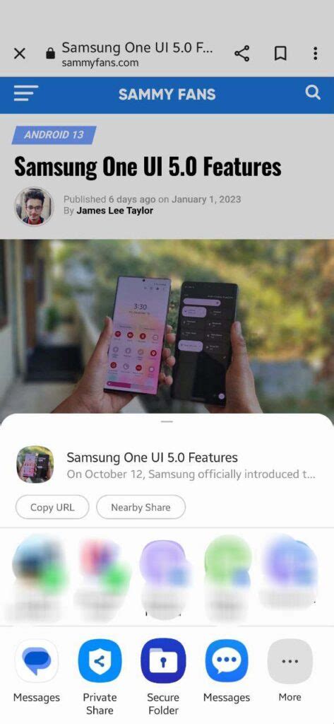 Android 13 Sharesheet Vs One Ui 50 Sharesheet Sammy Fans